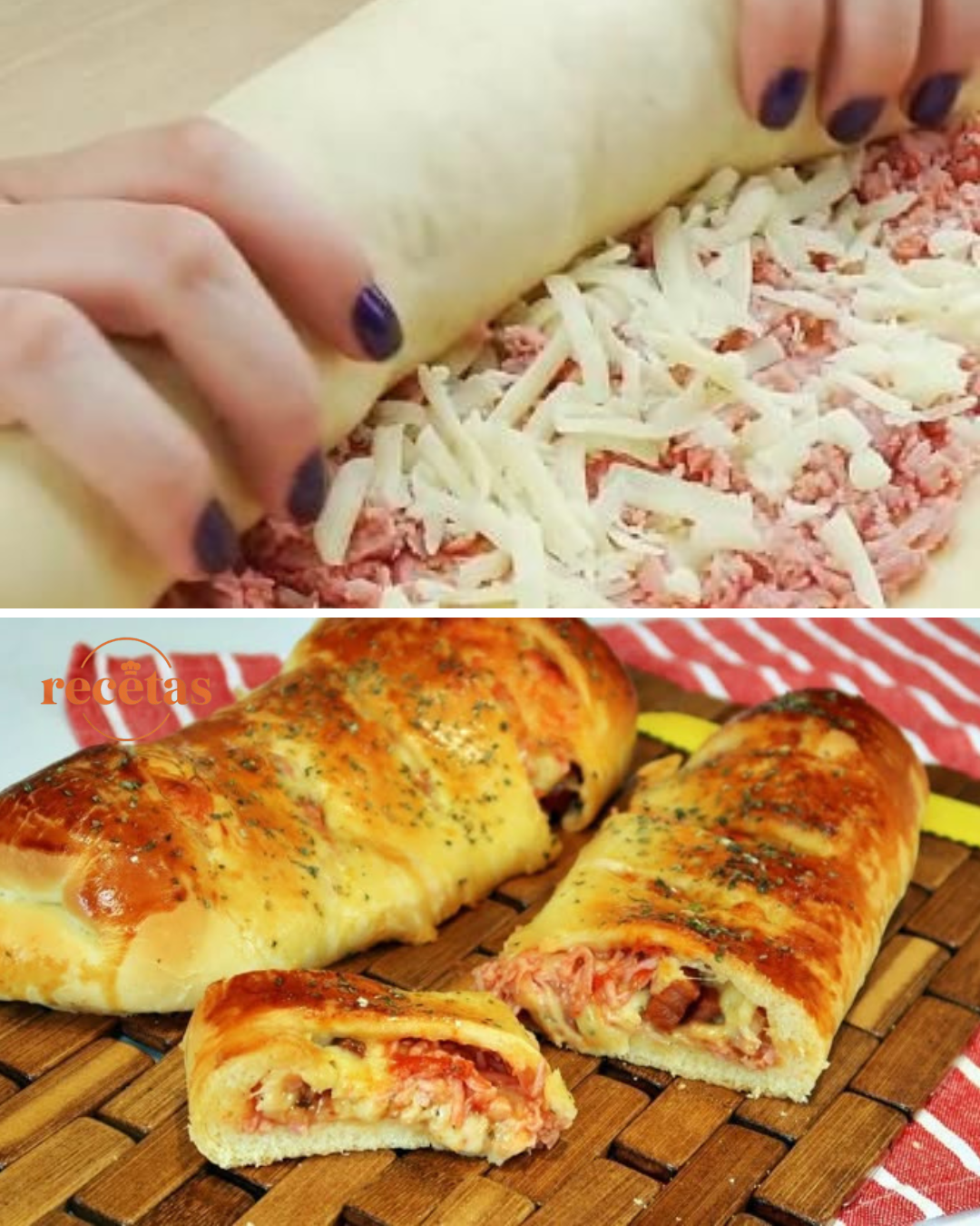 Pan Relleno de Jamón y Queso: crujiente por fuera, derretido por dentro ...